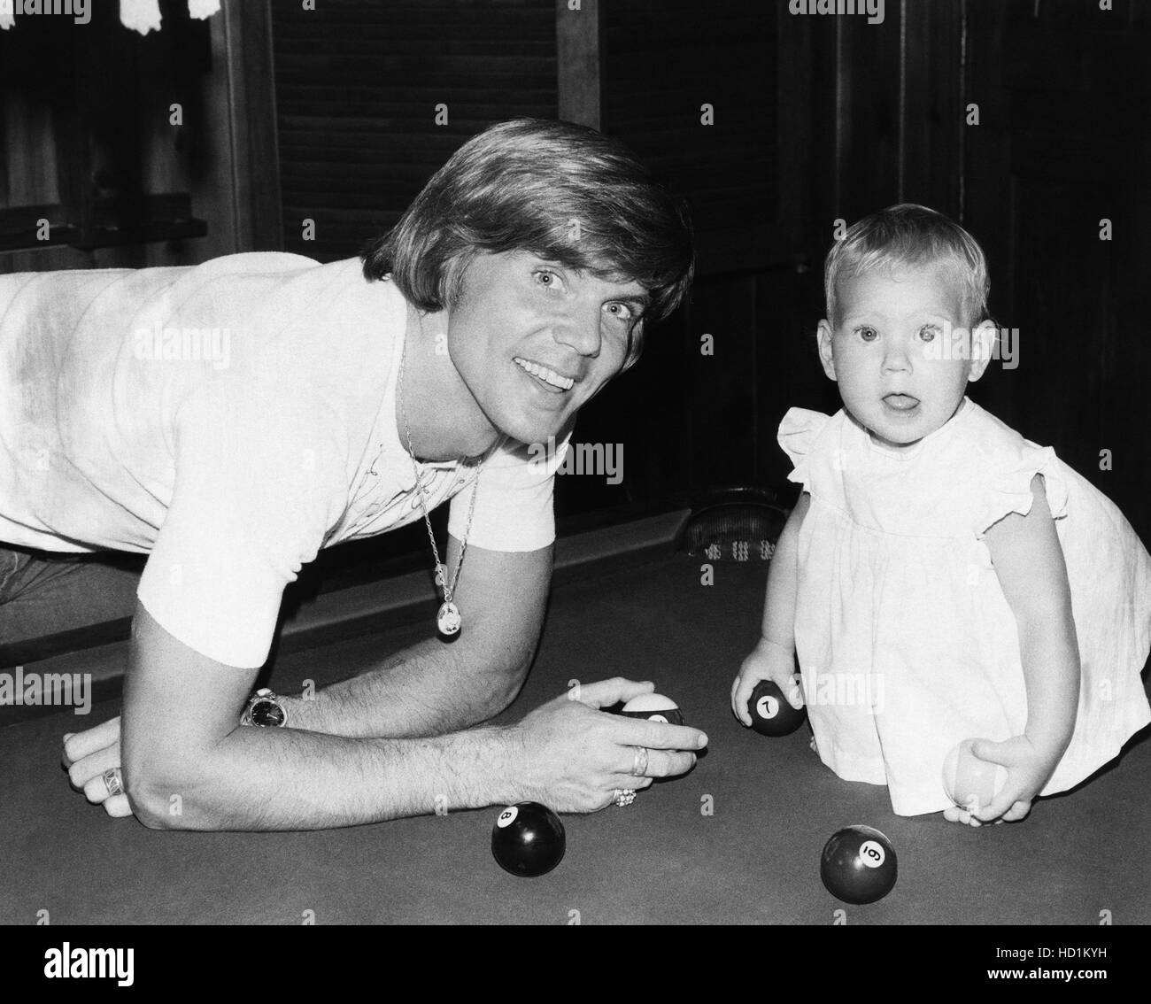 John Davidson, with his daughter, Jennifer Davidson, 1974 Stock Photo ...
