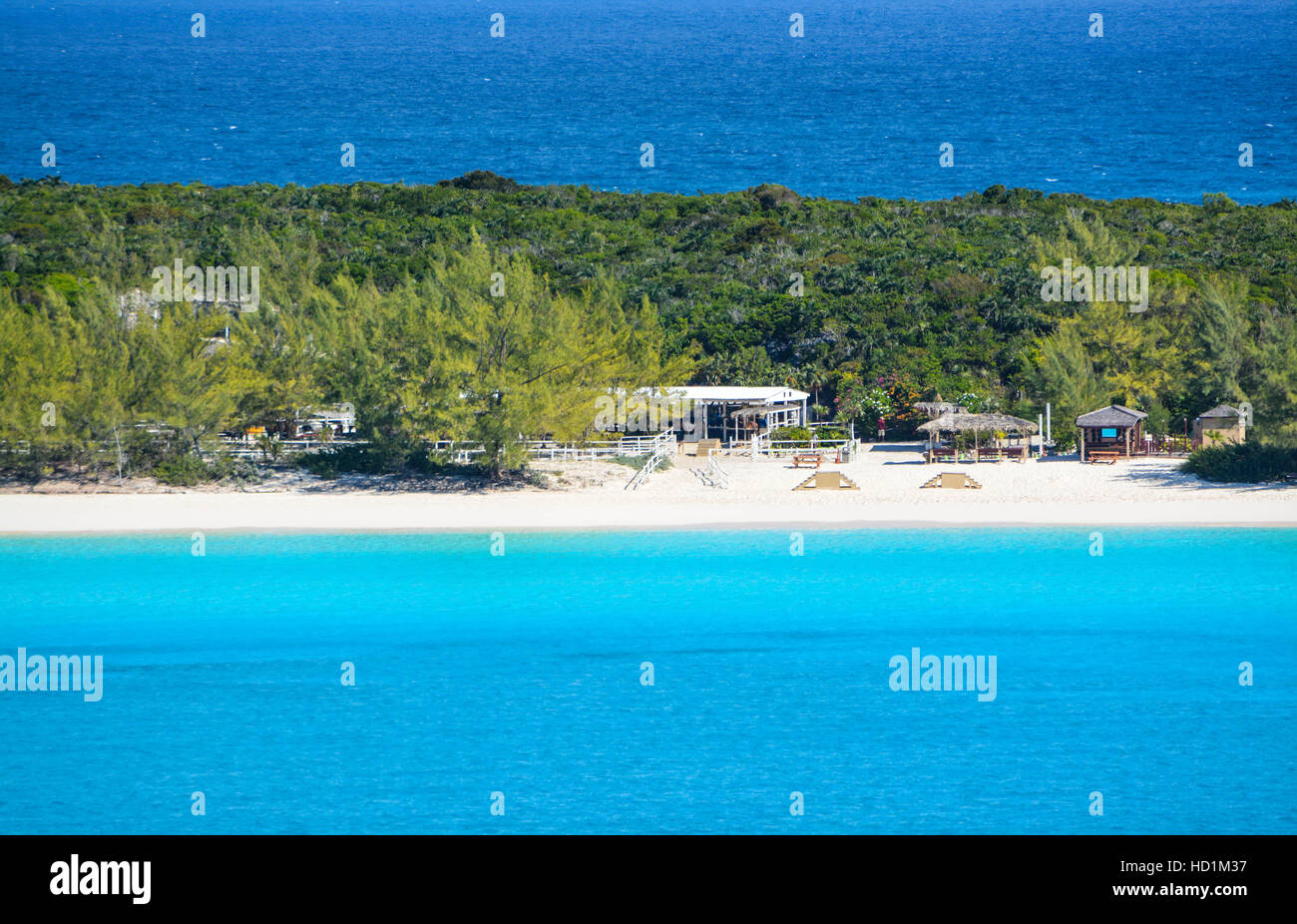 Beautiful view of Bahamas, Half Moon Cay Stock Photo - Alamy