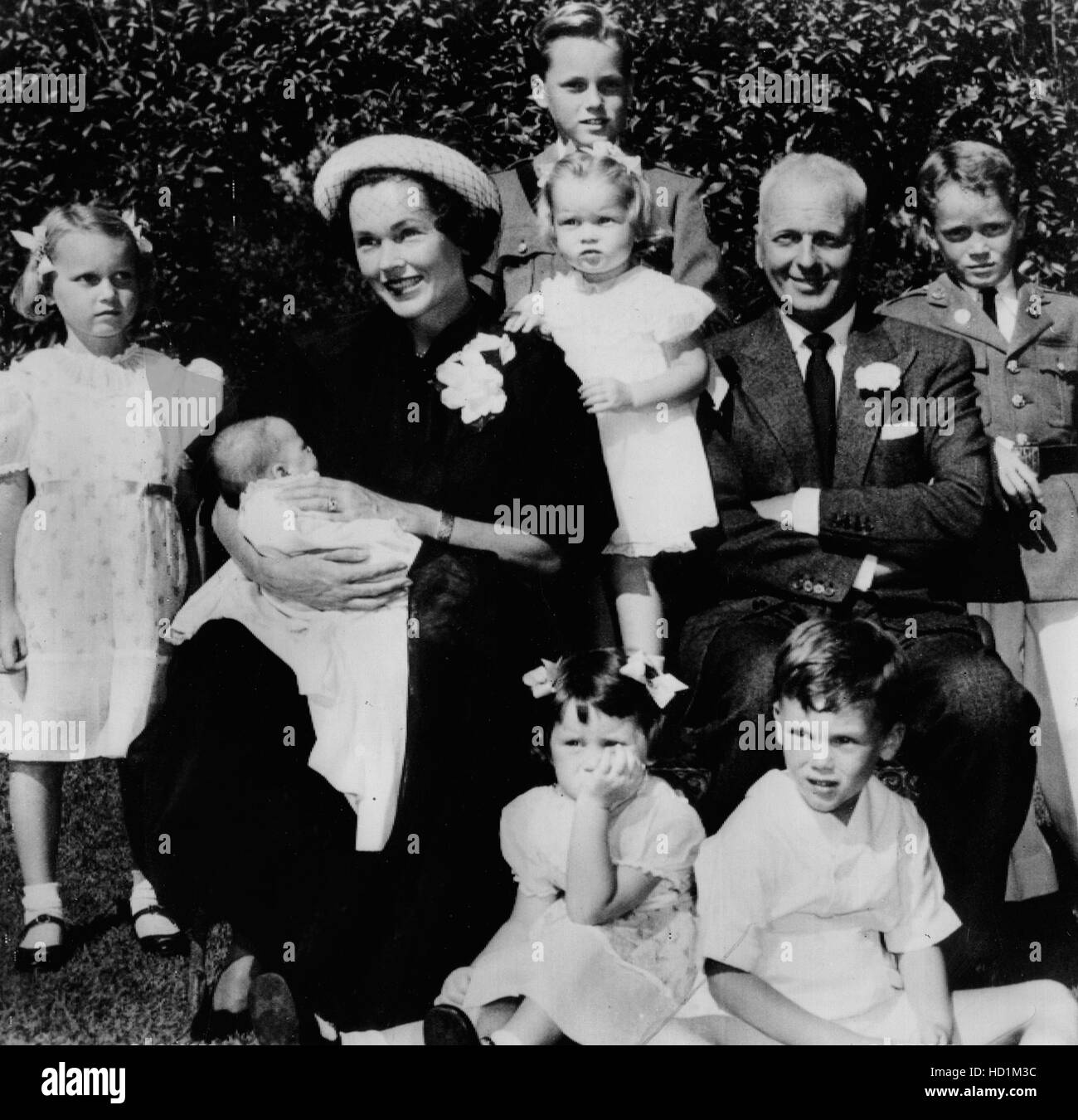THE FARROW FAMILY, (rear l-r) Maria aka Mia, baby Theresa, Maureen O ...