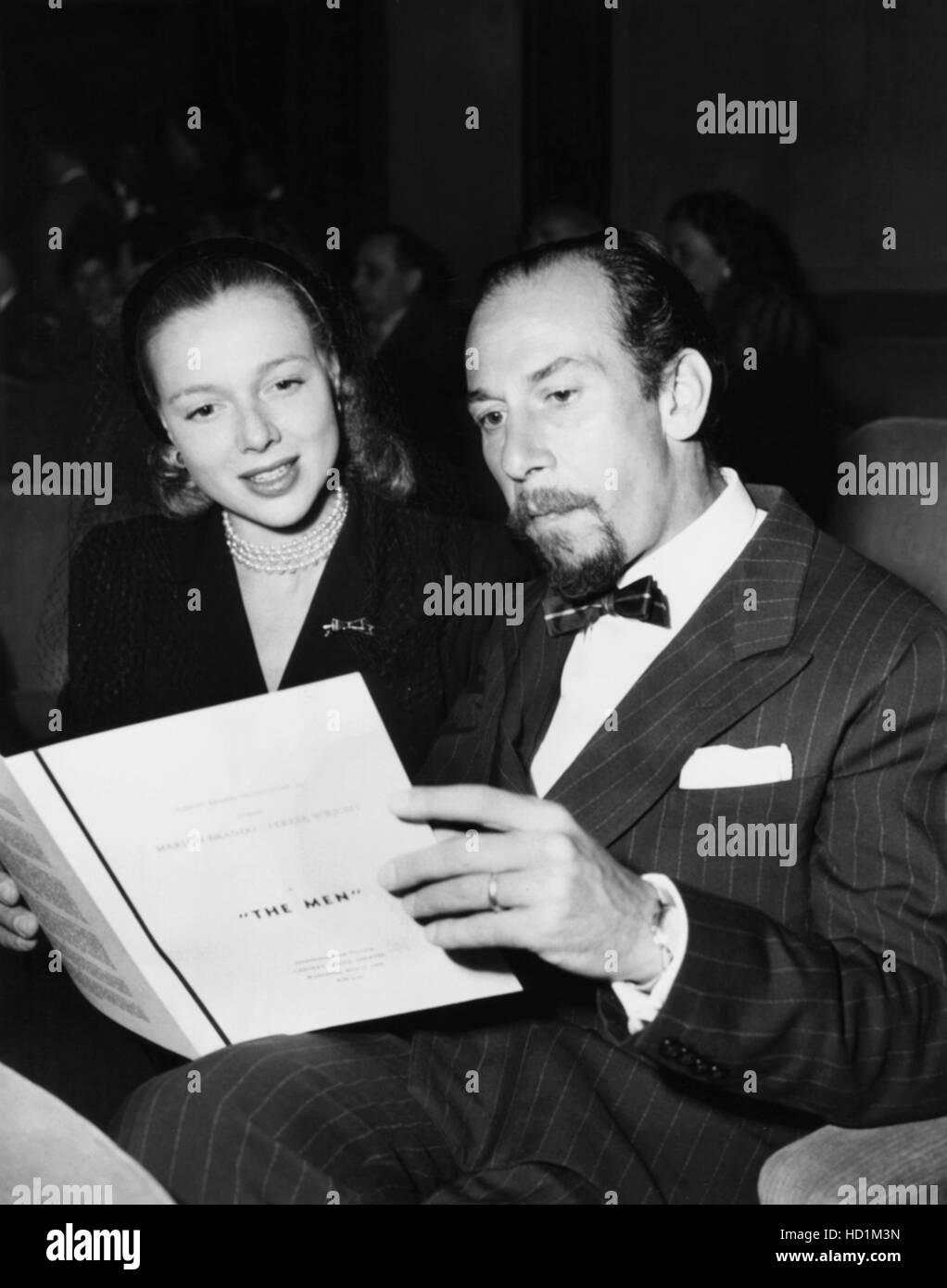 Jose Ferrer, right, with his second wife, actress Phyllis Hill, at the ...