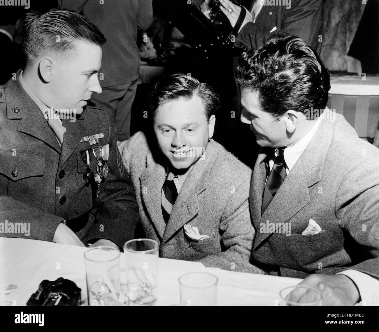 From left: Sergeant Al Schmidt who lost his sight in battle on ...