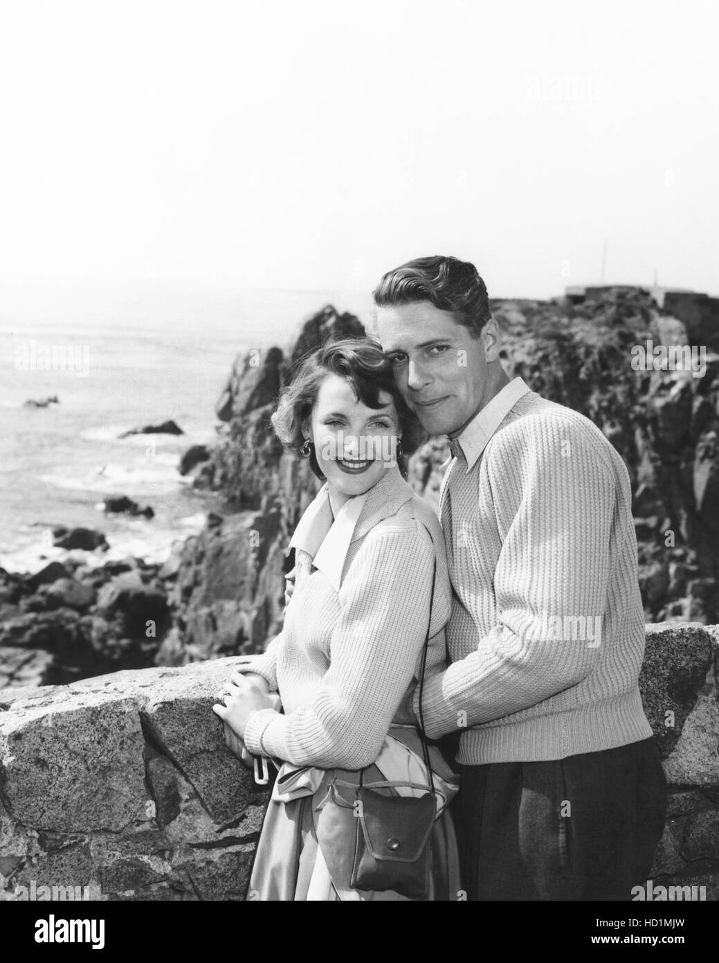 John Justin, right, and his second wife, actress Barbara Murray, on ...