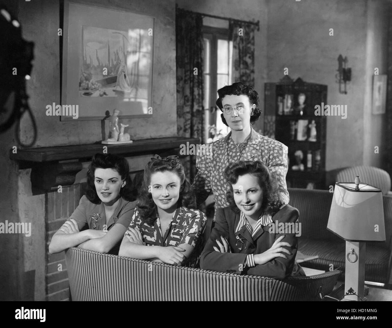 Joan Leslie (center) with sisters Mary Brodel (left), Betty Brodel ...