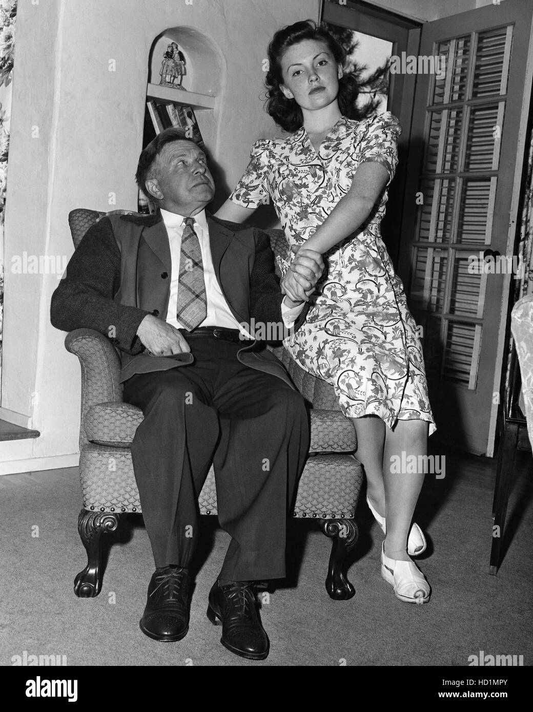 Joan Leslie with her father, Mr. Brodel, 1943 Stock Photo - Alamy