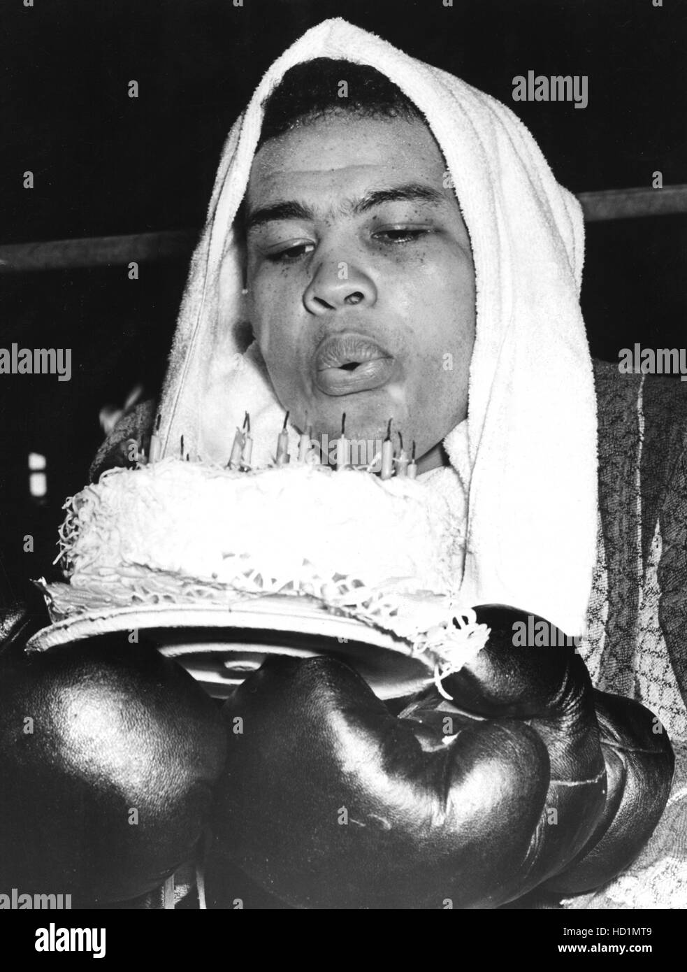 JOE LOUIS, celebrating his 27th birthday while training for a ...