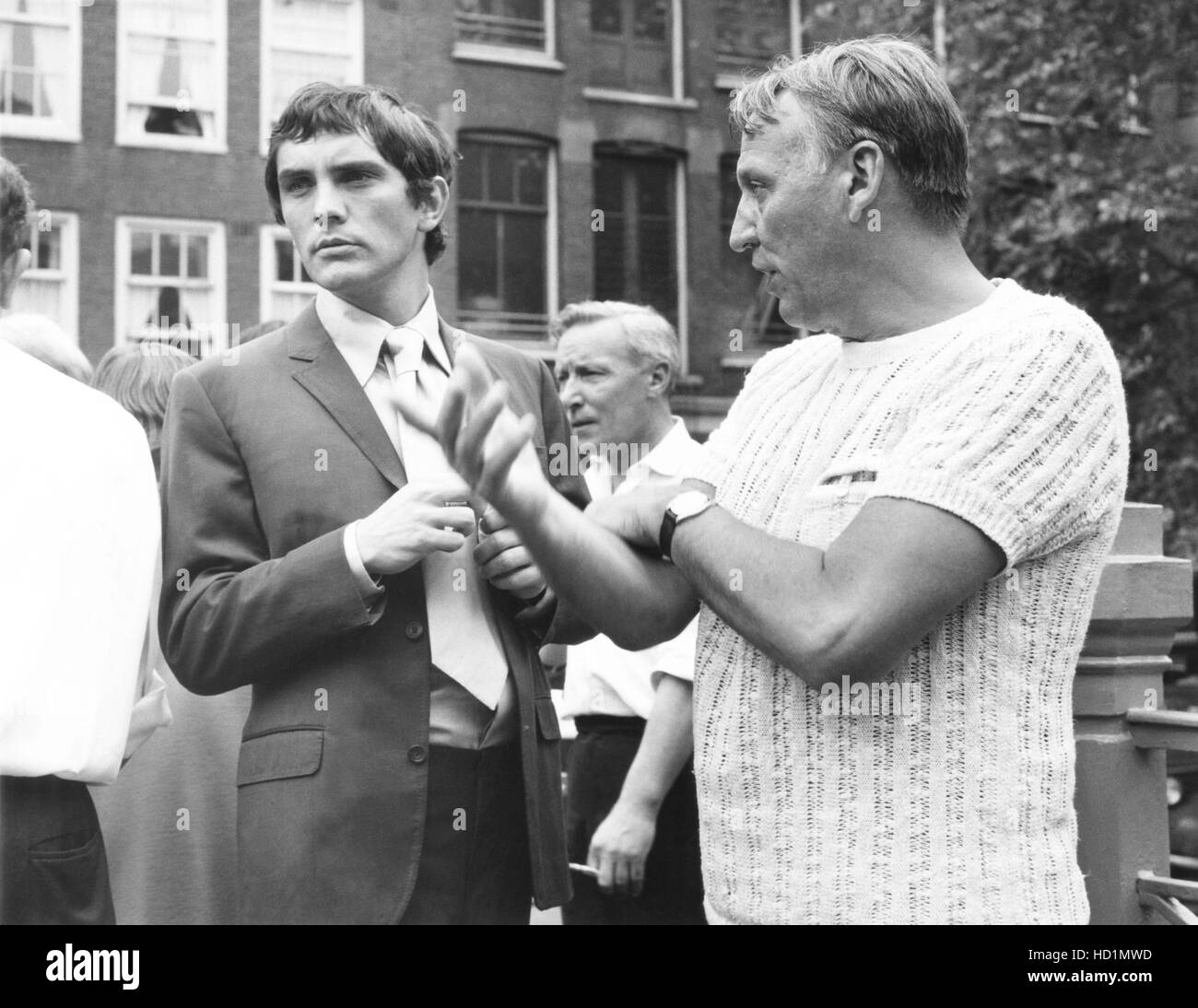MODESTY BLAISE, from left: Terence Stamp, director Joseph Losey on set ...