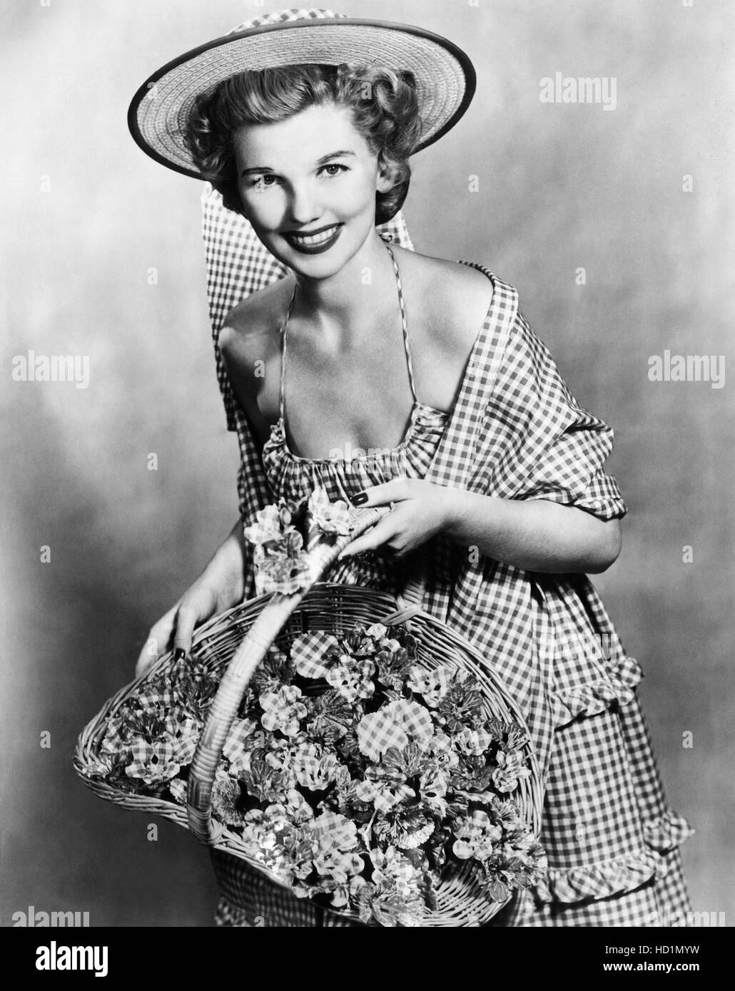 Movie and TV actress Joyce Mathews, voted 'Gingham Garden Girl,' 1951 ...