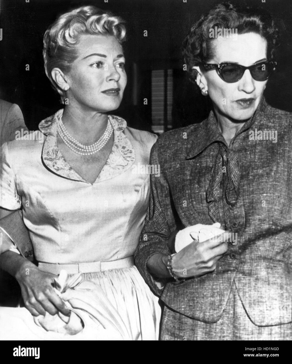 LANA TURNER and mother MILDRED TURNER leave Santa Monica Juvenile court ...