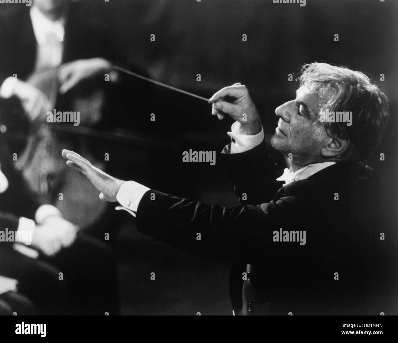 Leonard Bernstein conducting in the 1970s Stock Photo - Alamy