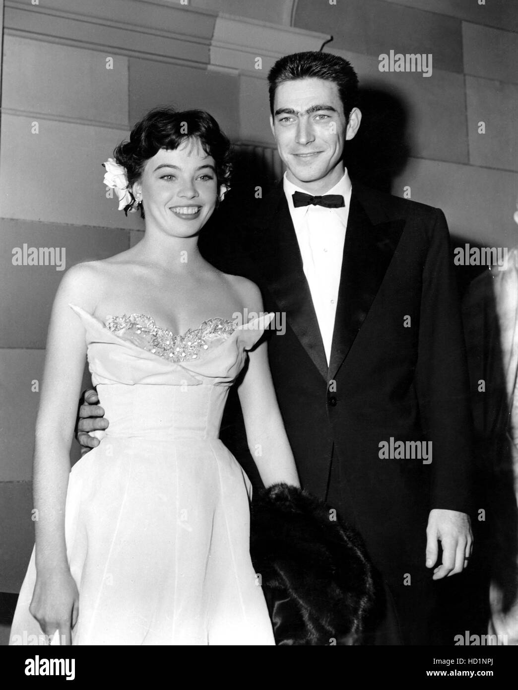 Leslie Caron and Husband, George Hormel at premiere , Hollywood, 1951 ...