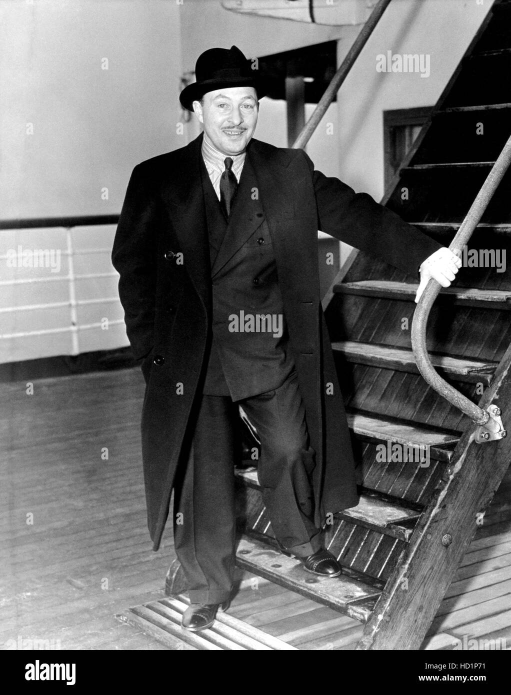 Lionel Atwill on deck, 1937 Stock Photo - Alamy