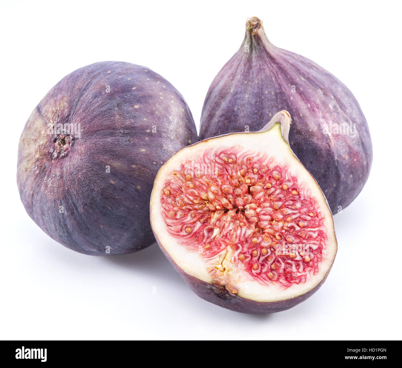 Ripe fig fruits on the white background Stock Photo - Alamy
