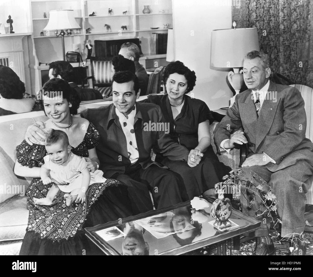 From left: Betty Lanza with baby daughter Colleen Lanza on lap with ...