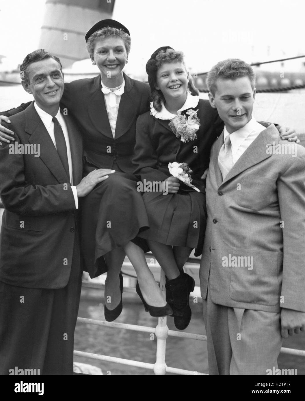 Mary Martin, second from left, with (from left) her second husband ...