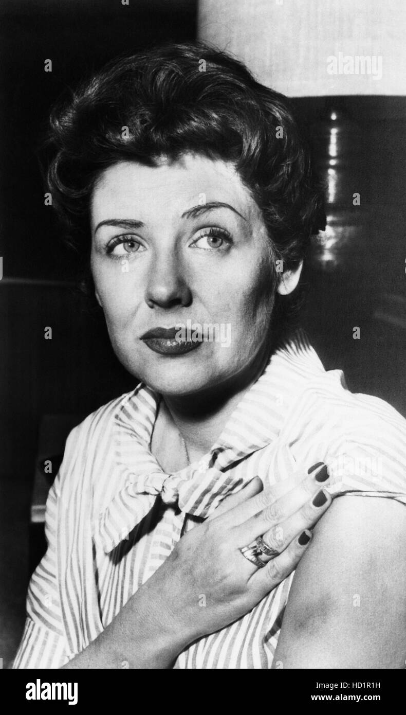 Marie McDonald, showing bruises allegedly from husband Harry Karl, May ...