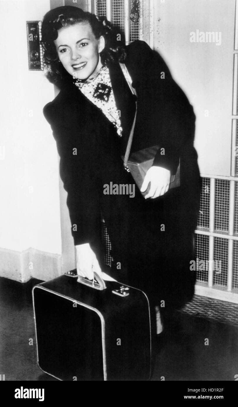 Actress Madge Meredith, leaving Los Angeles County Jail after serving ...