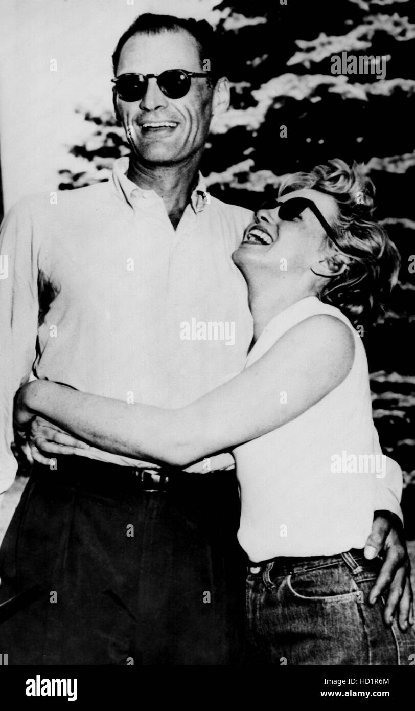 Arthur Miller, Marilyn Monroe at his Roxbury, Connecticut home not long ...