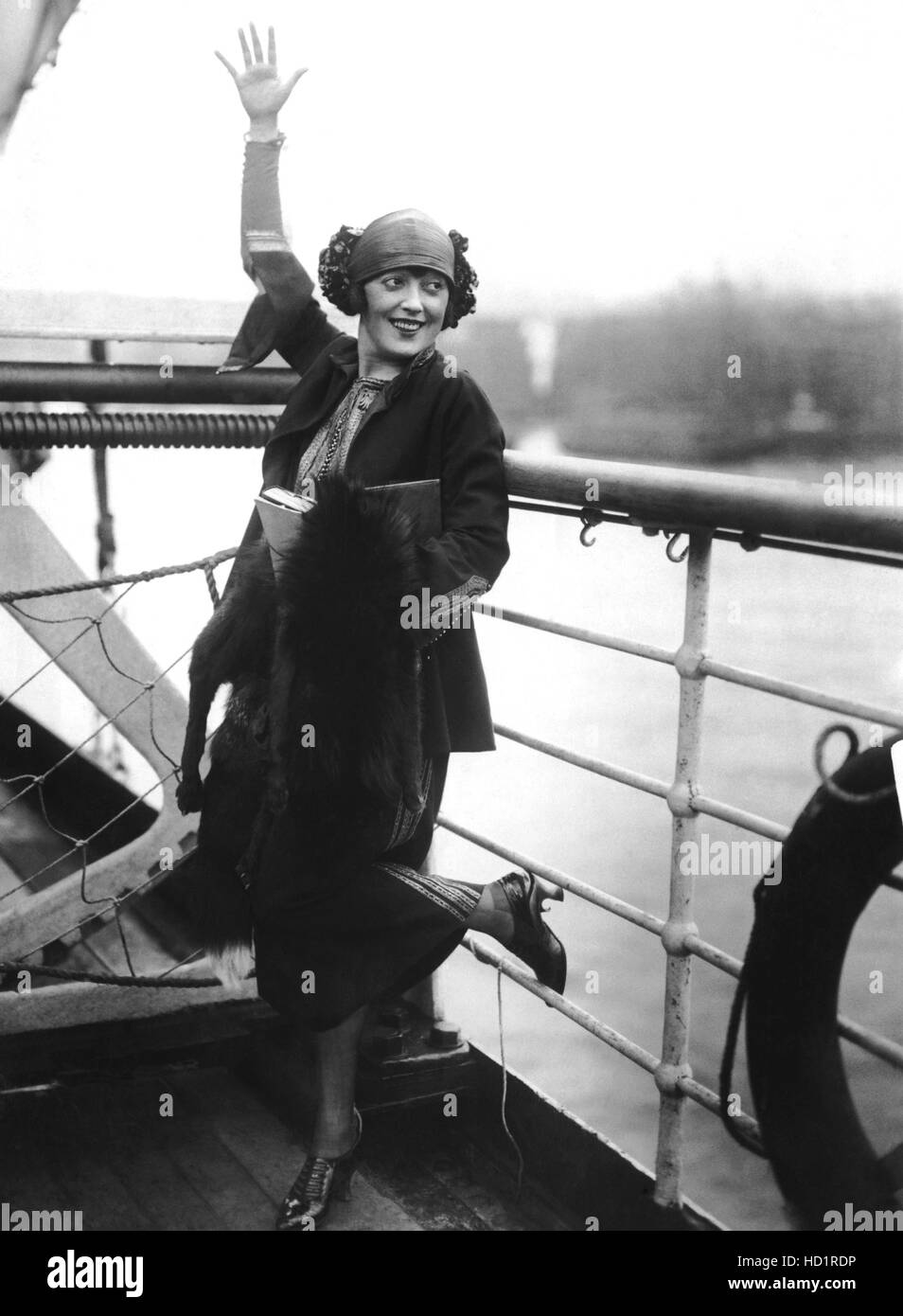 Mabel Normand, returning from Europe, September 1922 Stock Photo - Alamy