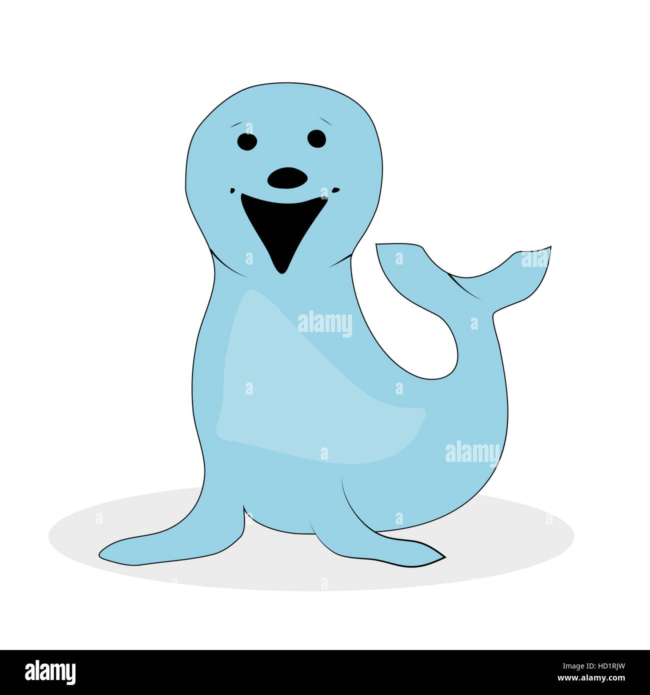 Happy seal animal. Character nature wild cartoon seal. Vector ...