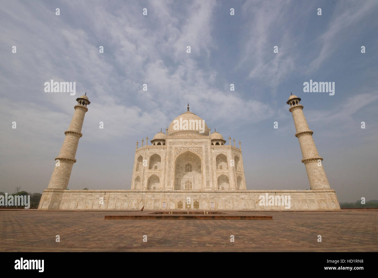 The Taj Mahal. Ivory-white marble mausoleum in the city of Agra, Uttar ...