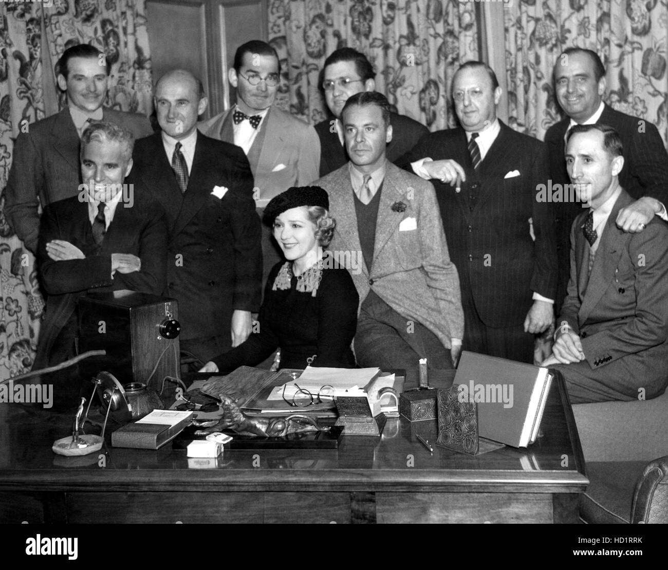 (Back row) Douglas Fairbanks Jr., Samuel Goldwyn, Jock Whitney, David ...