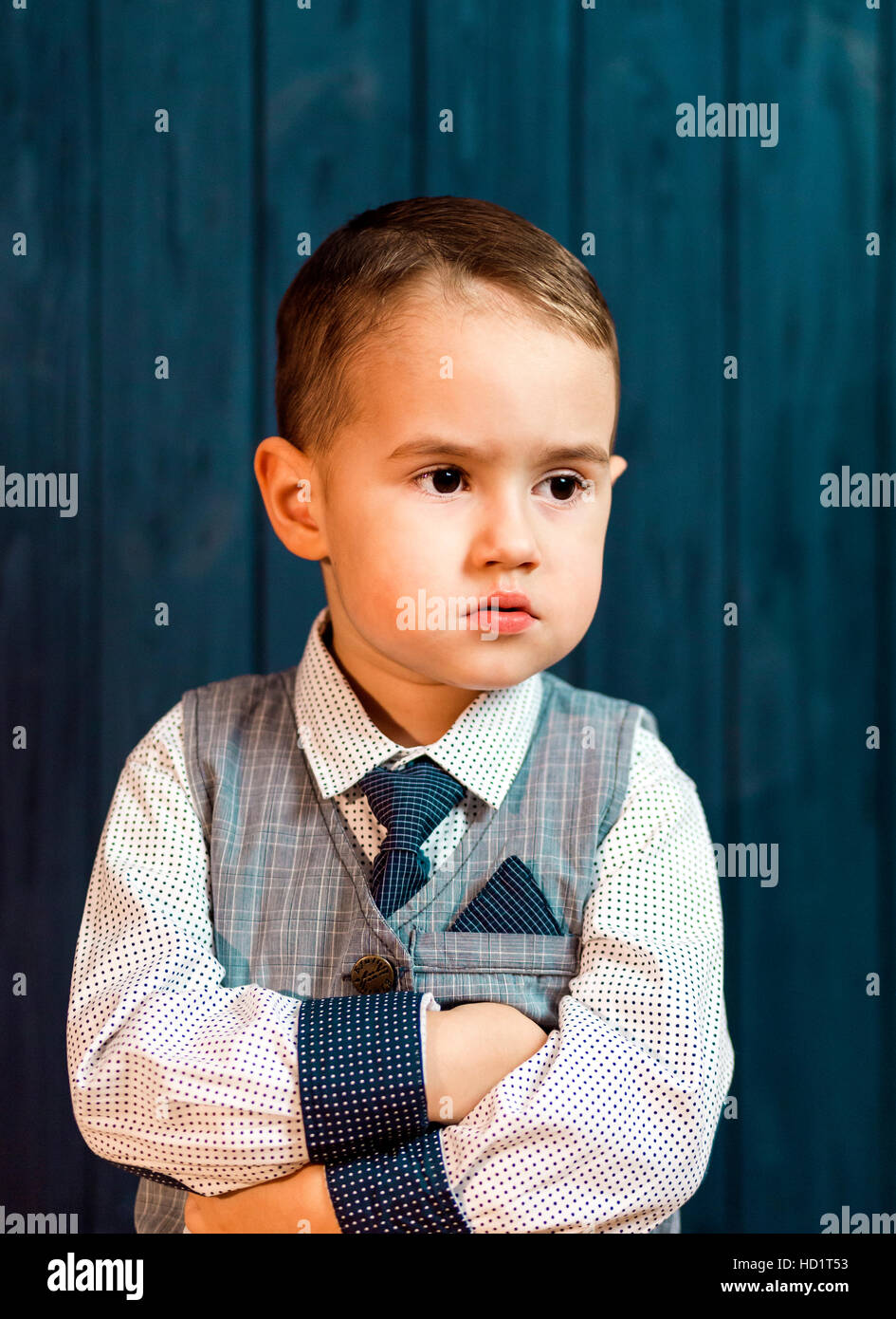 Portrait of Elegant Kid Boy Stock Photo - Alamy
