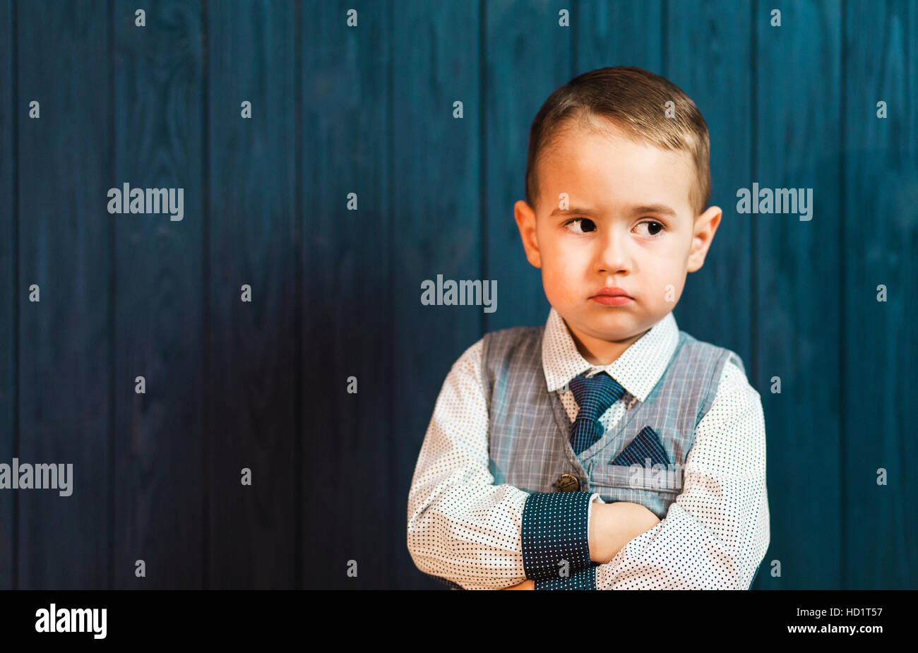 Portrait of Elegant Kid Boy Stock Photo - Alamy