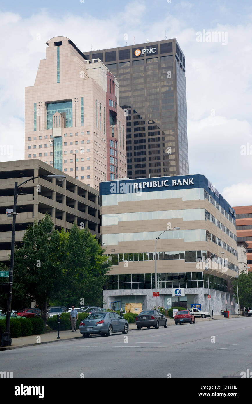 West Market Street in Louisville, Kentucky, USA. Including the National ...