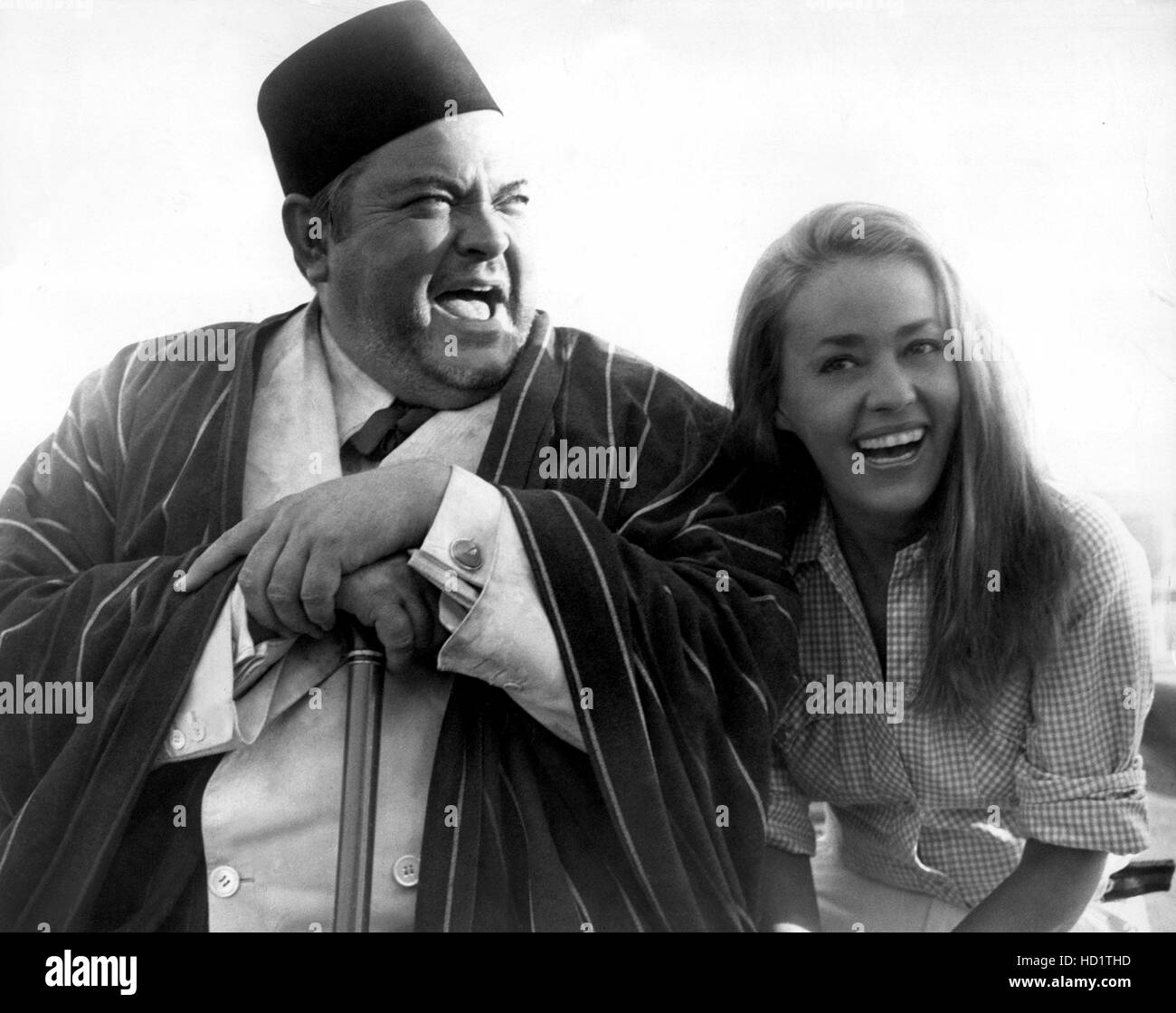 ORSON WELLES with JEANNE MOREAU, c. late 1960s Stock Photo - Alamy