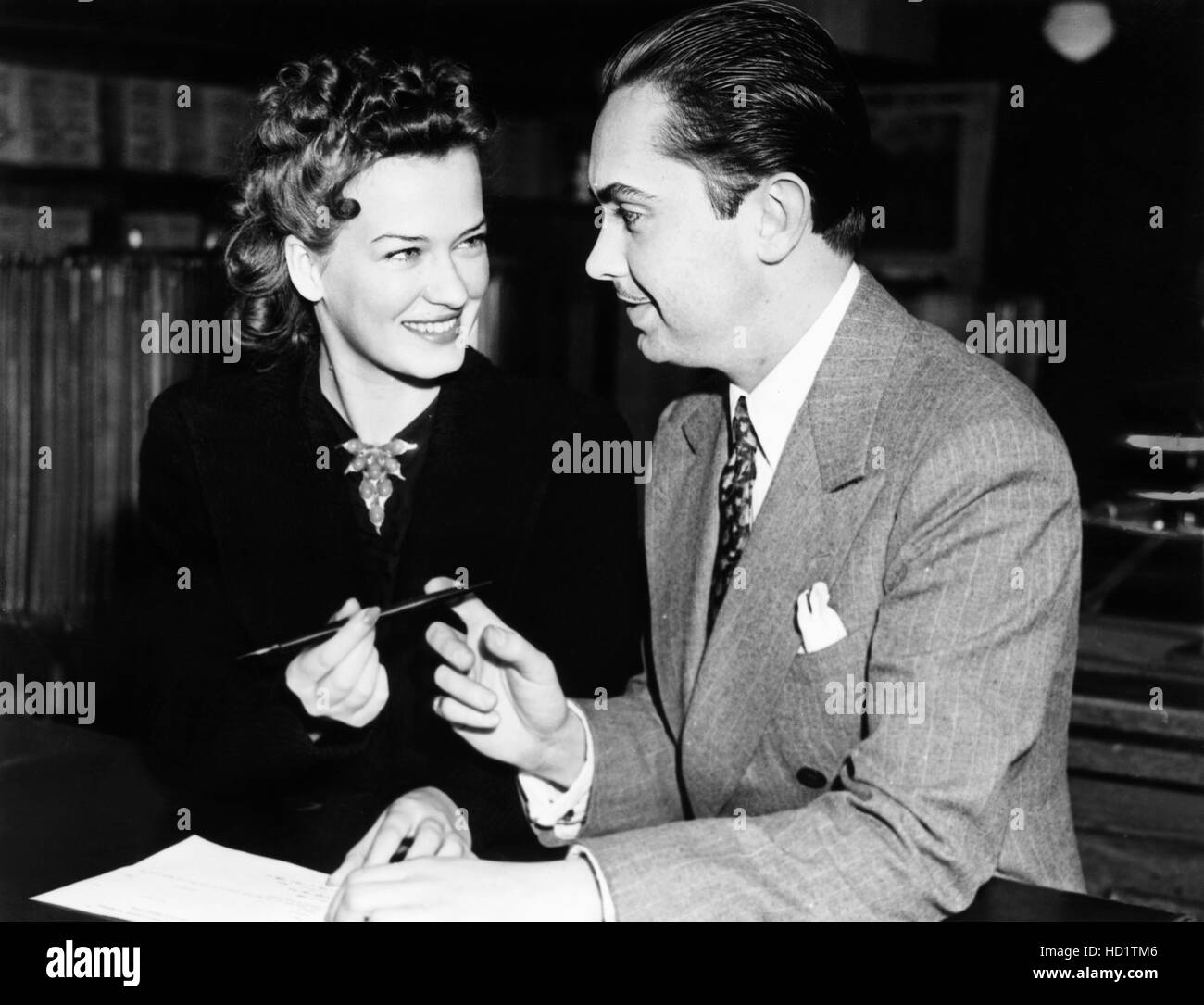 From left: Osa Massen and fiance Allan Hersholt, 1938 Stock Photo - Alamy
