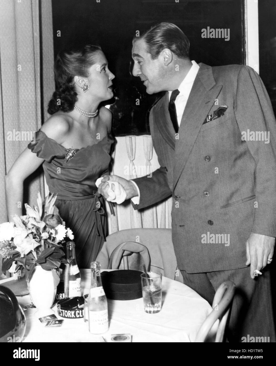 From left: Florence Pritchett, Paul Douglas at the Stork Club, ca. 1947 ...