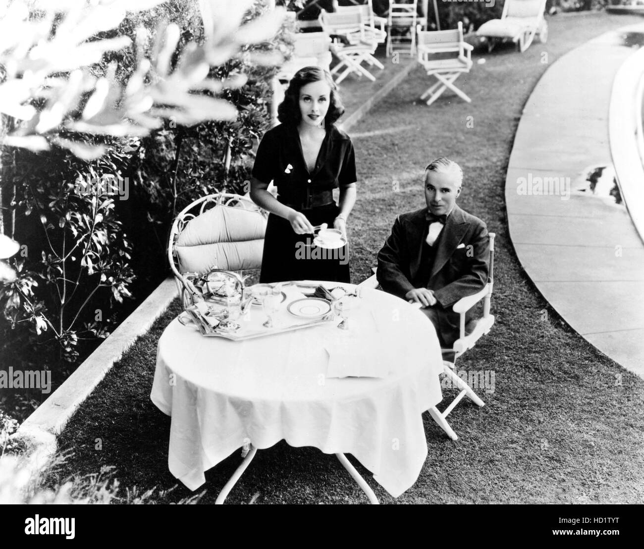 Soon-to-be married Paulette Goddard, left, and Charlie Chaplin, around ...