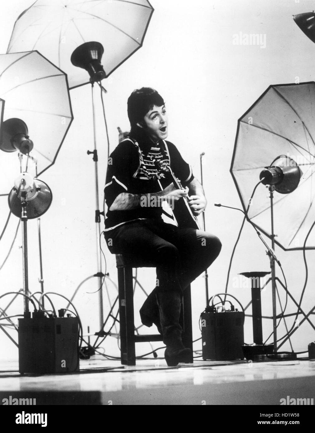 Paul McCartney on TV special "James Paul McCartney", 1973 Stock Photo ...