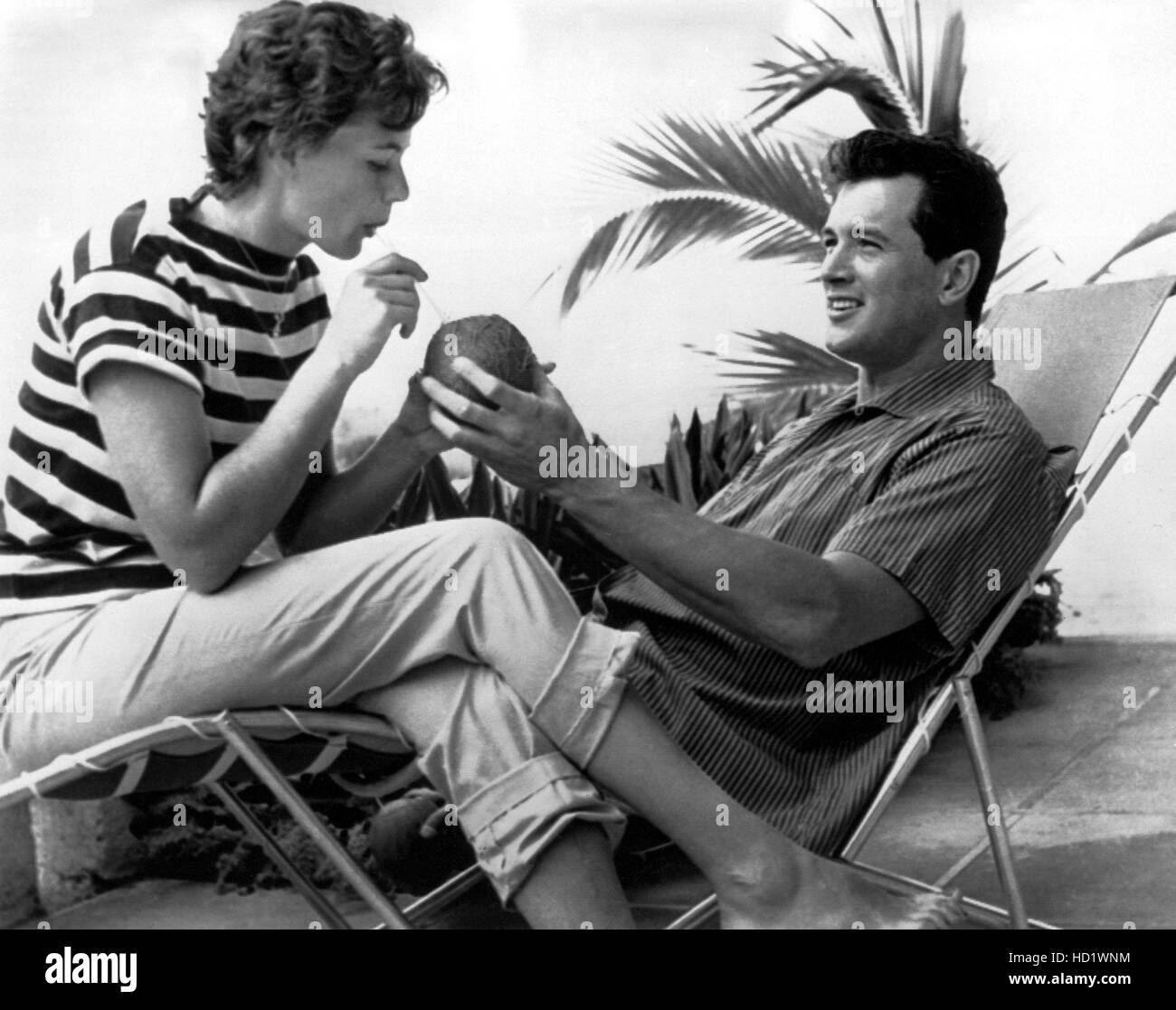 PHYLLIS GATES on her West Indies honeymoon with husband ROCK HUDSON ...