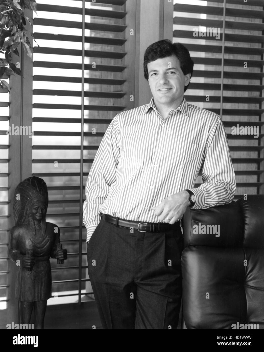 Robert A.Iger, President of ABC Entertainment, in his office, 1990. (c ...