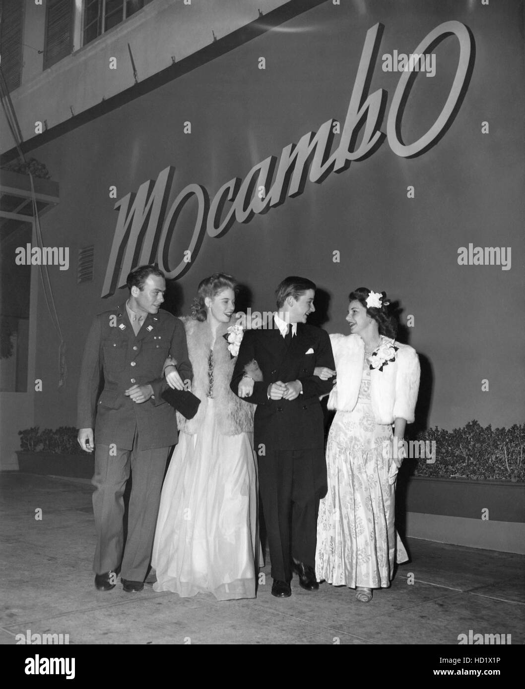 Roddy McDowall, (second from right) brings his sister and two friends ...