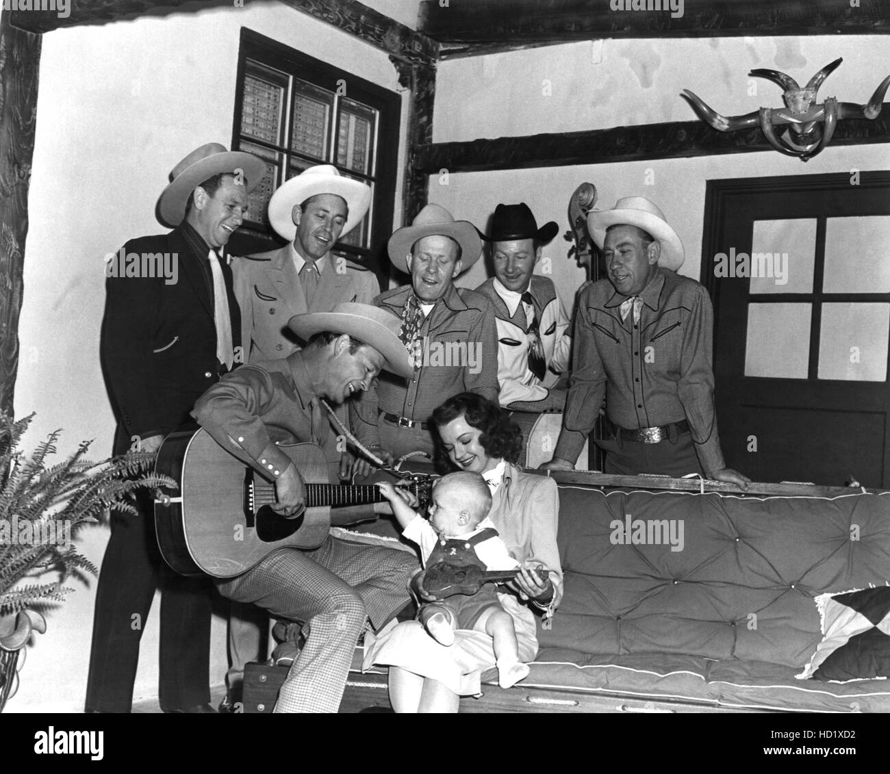 Roy Rogers, Dale Evans and son, 1948 Stock Photo - Alamy
