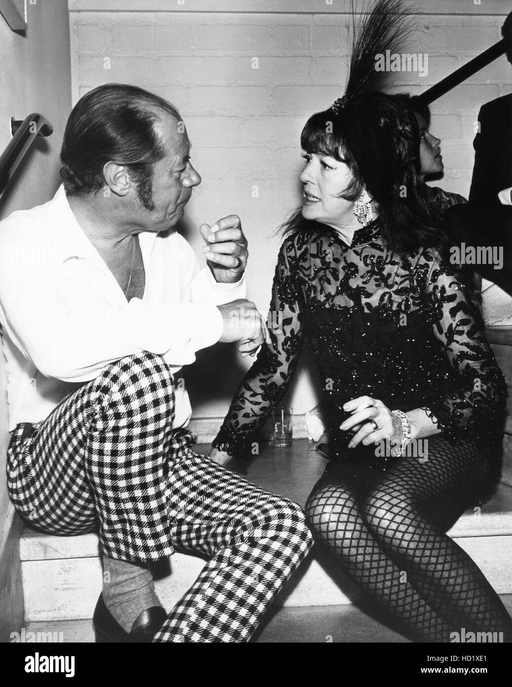 From left: Rex Harrison, Rosalind Russell at a party honoring Italian ...