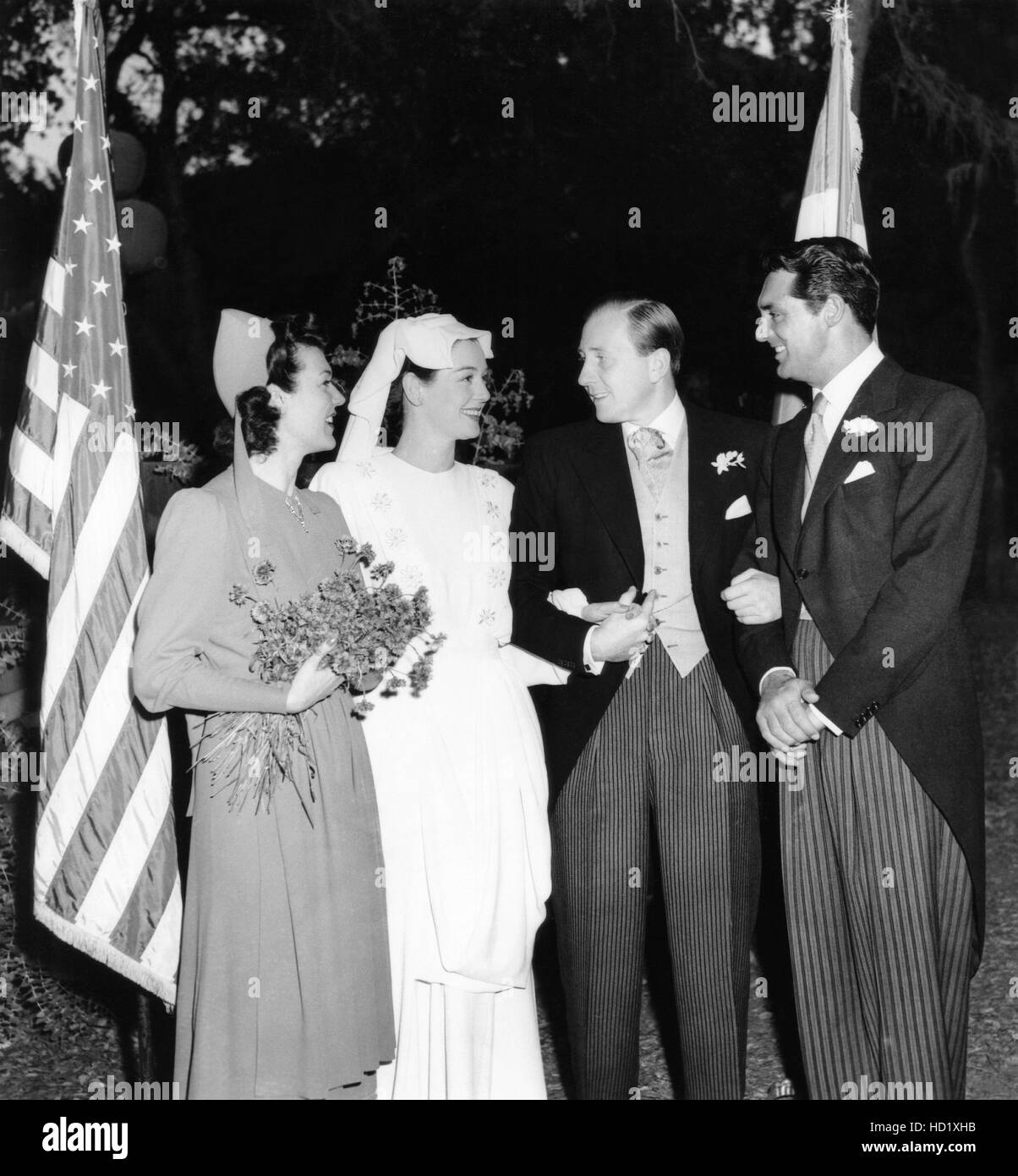 The wedding of Rosalind Russell and Frederick Brisson (center ...