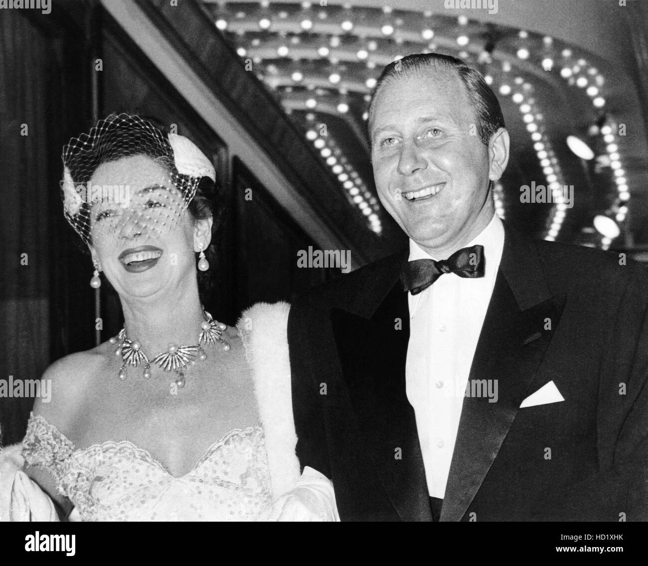 From left: Rosalind Russell and her husband, Fred Brisson arriving at ...