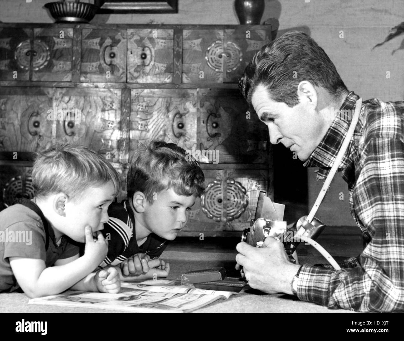 From left: three-year-old Cheyney Ryan and five-year-old Tim Ryan ...