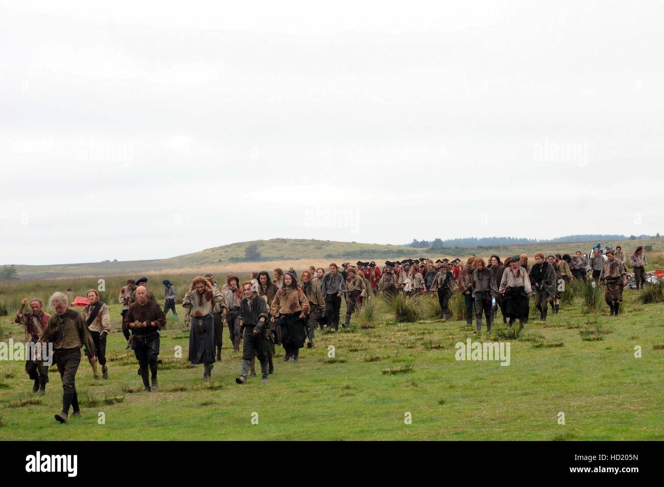 Sam Heughan and cast films Battle of Culloden scenes for 'Outlander ...