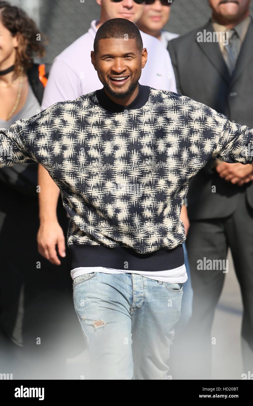Usher Raymond seen arriving at the ABC studios for Jimmy Kimmel Live ...