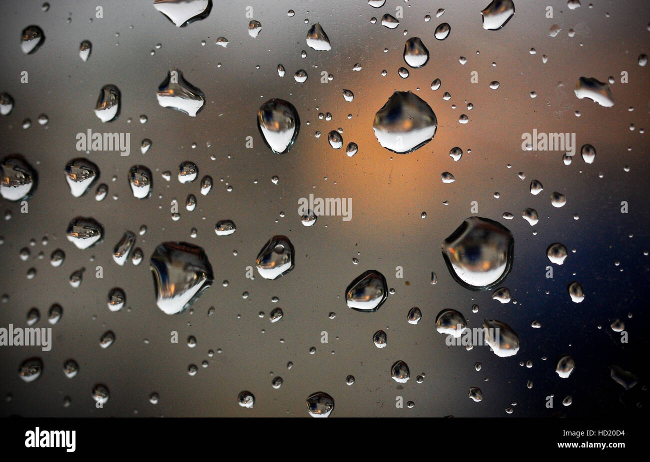 Rain drops on a glass window Stock Photo - Alamy