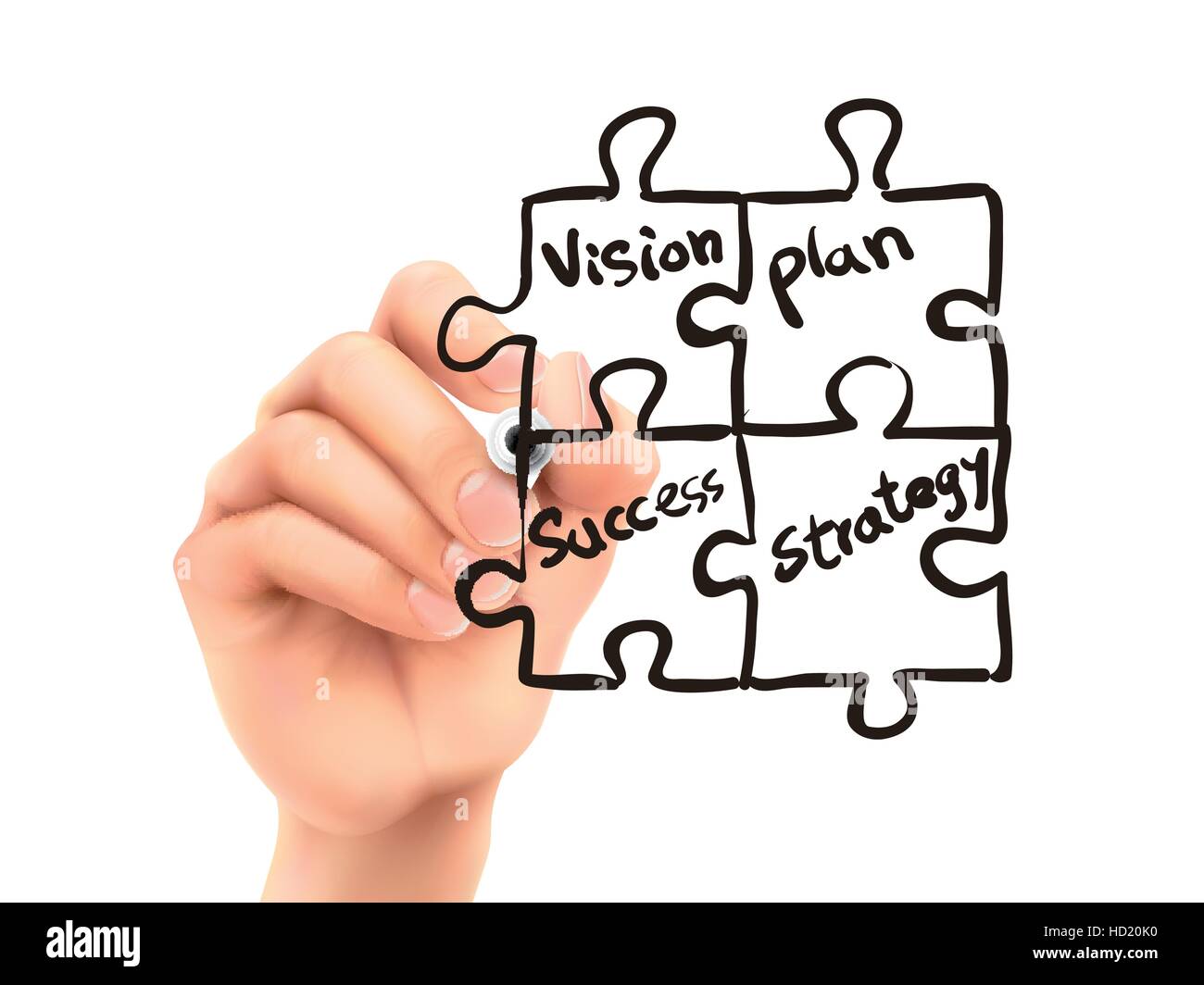 business concept written by 3d hand over white background Stock Vector ...