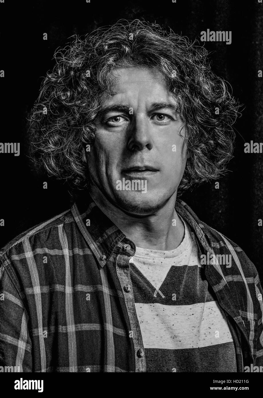 Studio shoot with comedian Alan Davies Featuring: Alan Davies Where ...