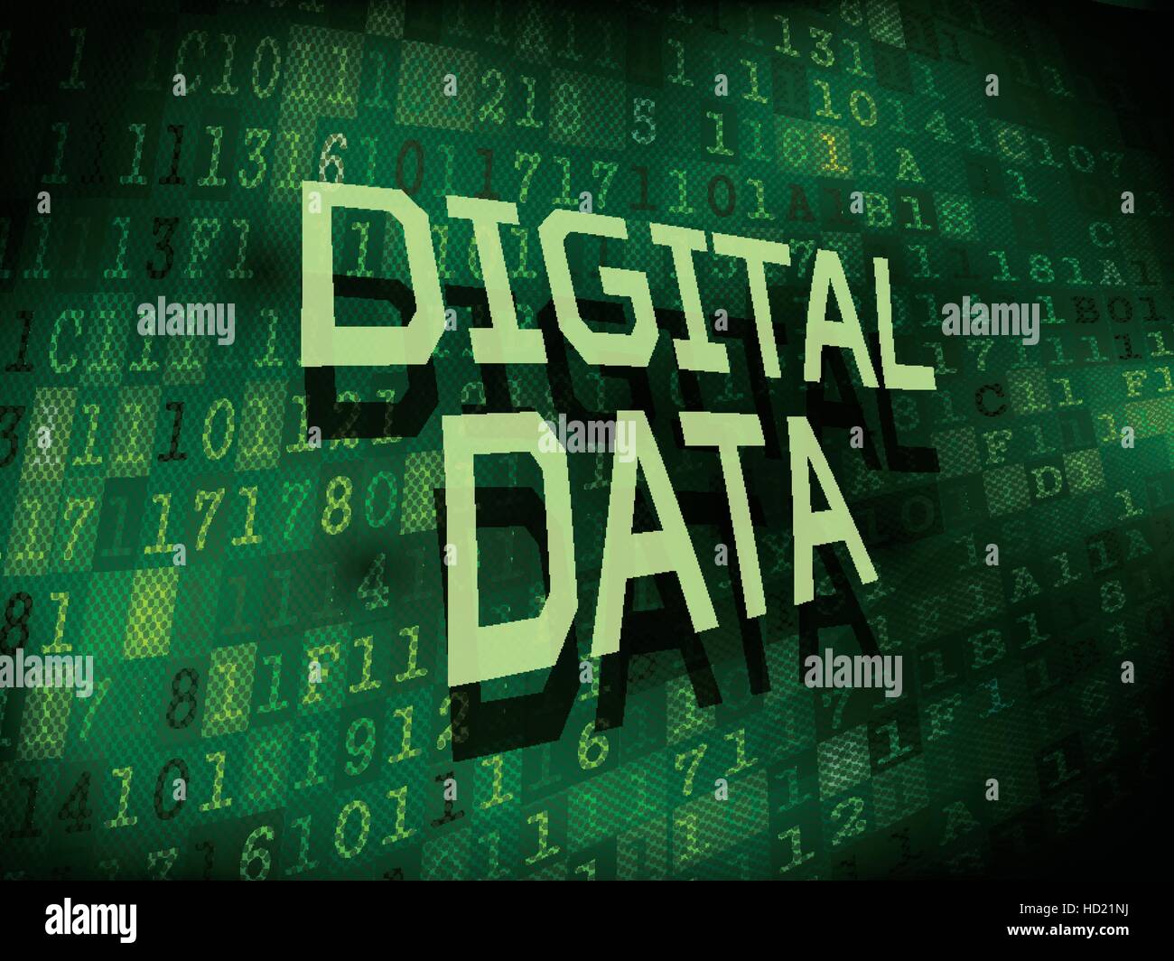 digital data words isolated on internet digital background Stock Vector ...