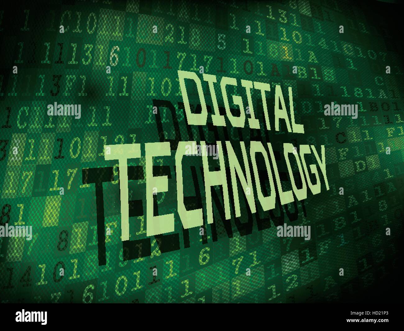 digital technology words isolated on internet digital background Stock ...