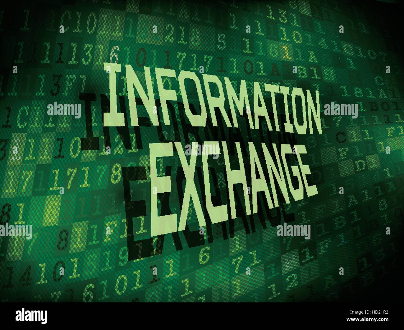 information exchange words isolated on internet digital background ...