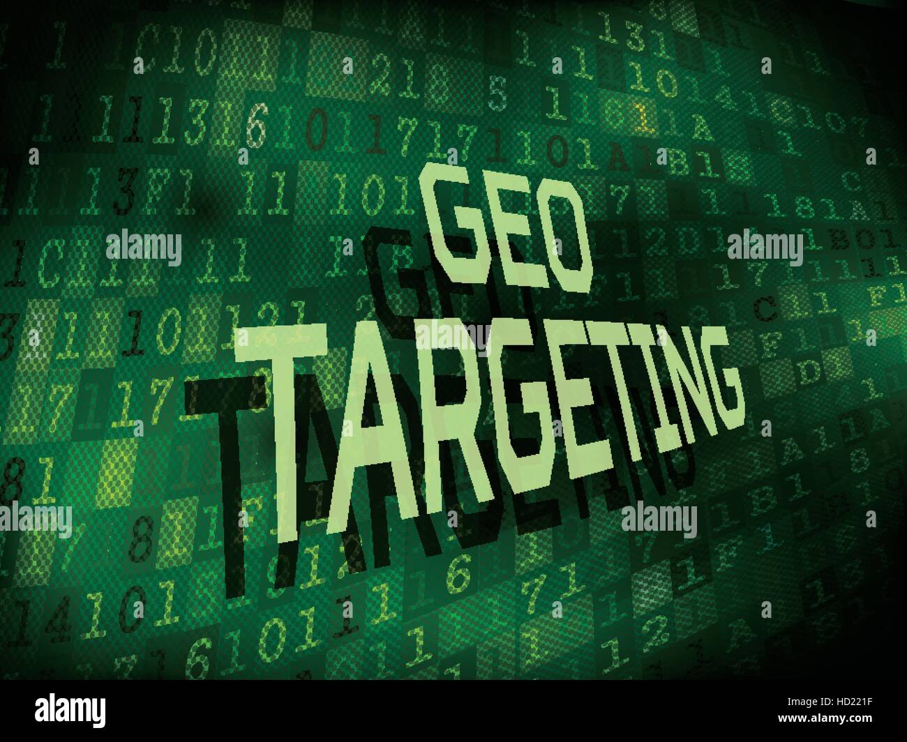 GEO targeting words isolated on internet digital background Stock ...